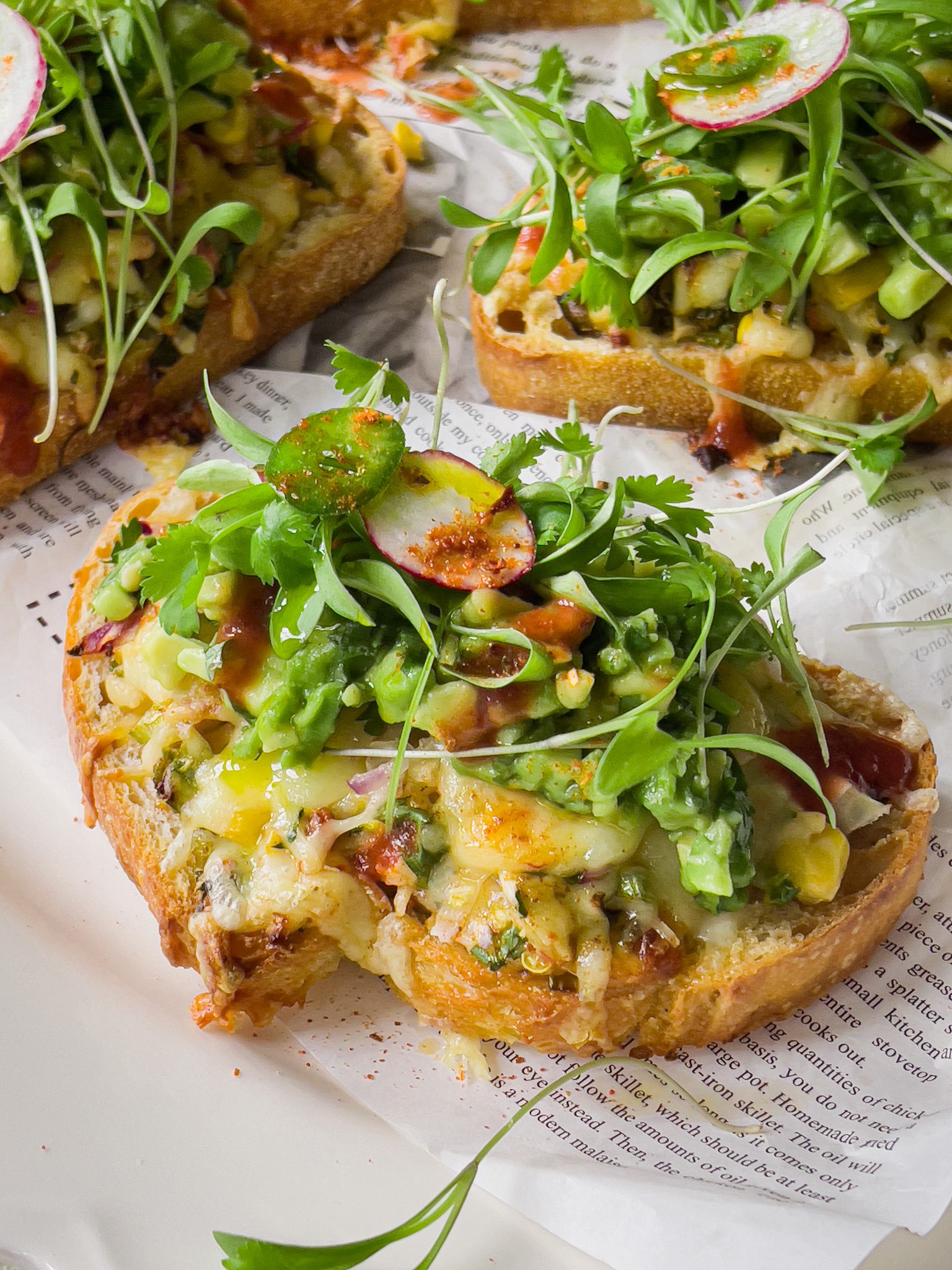 Mexican Cheese on Toast with Avocado | Poetry of Spices